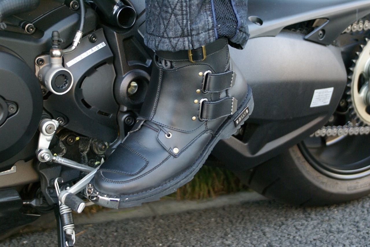 Webike | 弐黒堂 ニコクドウ スピードライドジッパーブーツ 兼光(WBBN-02) | オンロードブーツ 通販