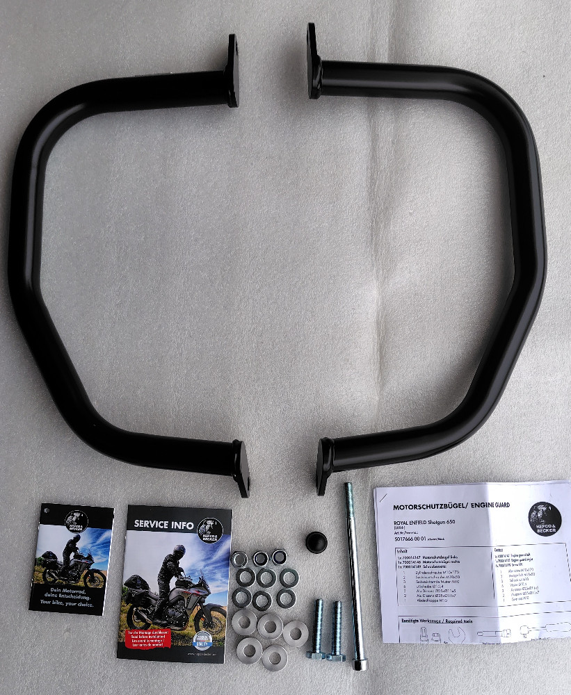 ROYAL ENFIELD SHOTGUN 650 HEPCO＆BECKER:ヘプコ＆ベッカー エンジンガードを使った、SHOT650・Mac ...