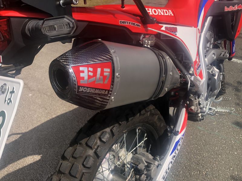 HONDA CRF250L YOSHIMURA:ヨシムラ Slip-On RS-4Jサイクロン カーボンエンド EXPORT SPEC政府認証を使った、ひでさんのバイク用品インプレッションです ...