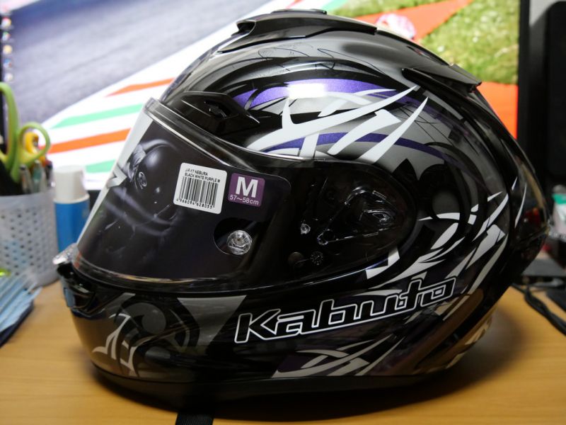 HONDA PCX160 OGK KABUTO:オージーケーカブト F-17 NEBURA [エフイチナナ ネビュラ ブラックホワイトパープル] ヘルメット【合わせ買いキャンペーン対象商品】を ...