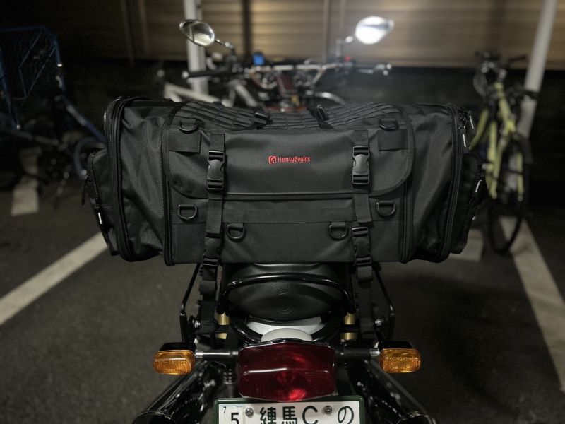 ROYAL ENFIELD INT 650 HenlyBegins:ヘンリービギンズ DH-724 ツーリングシートバッグLLを使った、ひでおじさんのバイク用品インプレッションです。バイク用品 ...