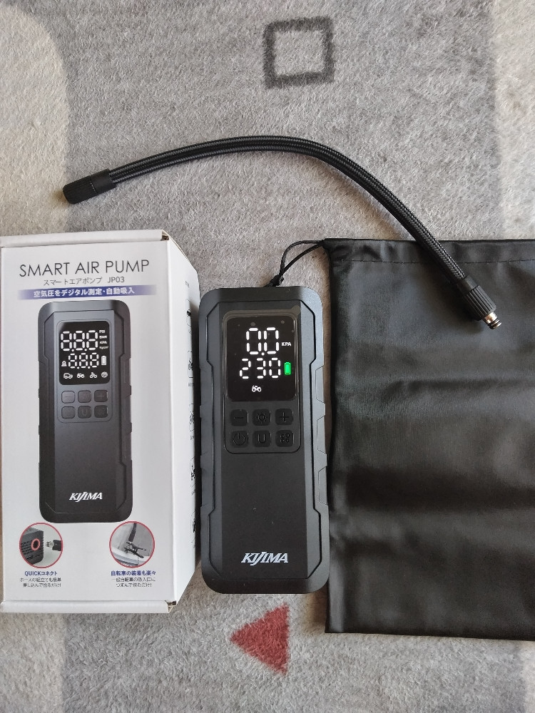 HONDA クロスカブ110 KIJIMA:キジマ High-power スマートエアポンプ JP03 ChargedbyUSB-C QuickConected BKを使った、うっちゃん。さん ...