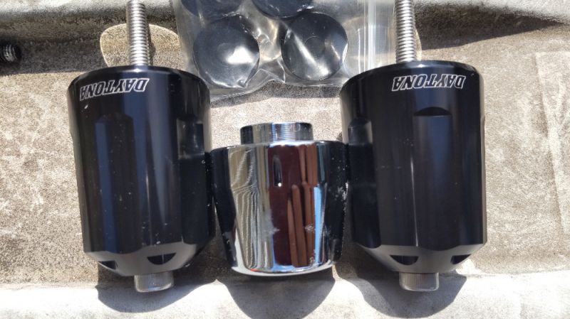 HONDA PCX125 DAYTONA:デイトナ バーエンド アルミビレット ヘビーウエイト(リボルバー)を使った、レプリカ時代育ちさんの ...